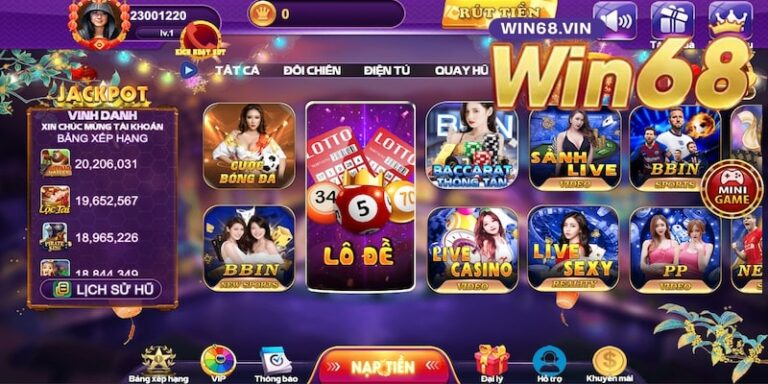Win68 - Chơi game bài trực tuyến cực chất cổng game Win68
